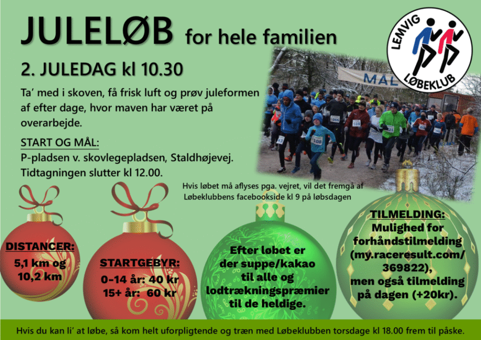 JULELØB: 2. Juledag i Klosterheden | Lemvig Løbeklub